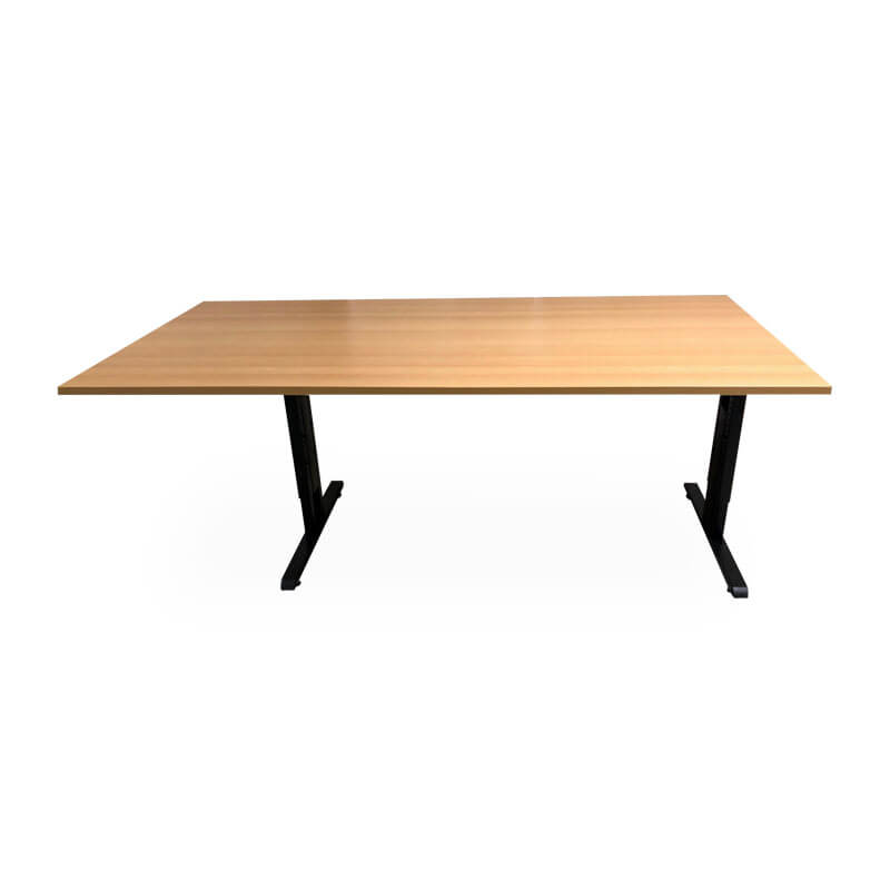 Tweedehands bureau beuken met zwart