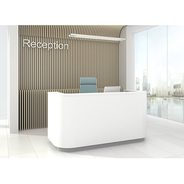 Witte, afgeronde balie Cosy