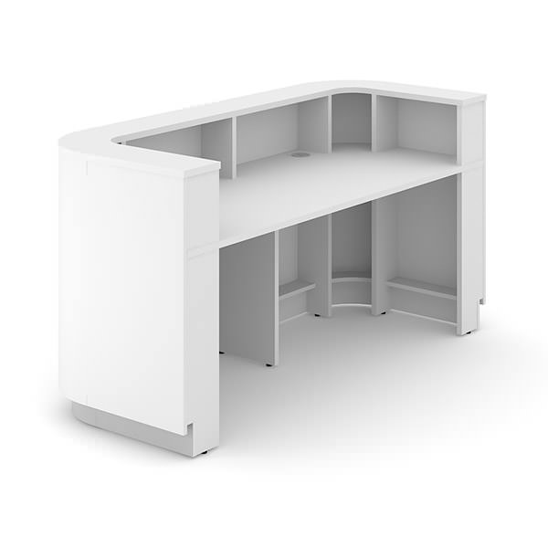 Witte, afgeronde balie Cosy